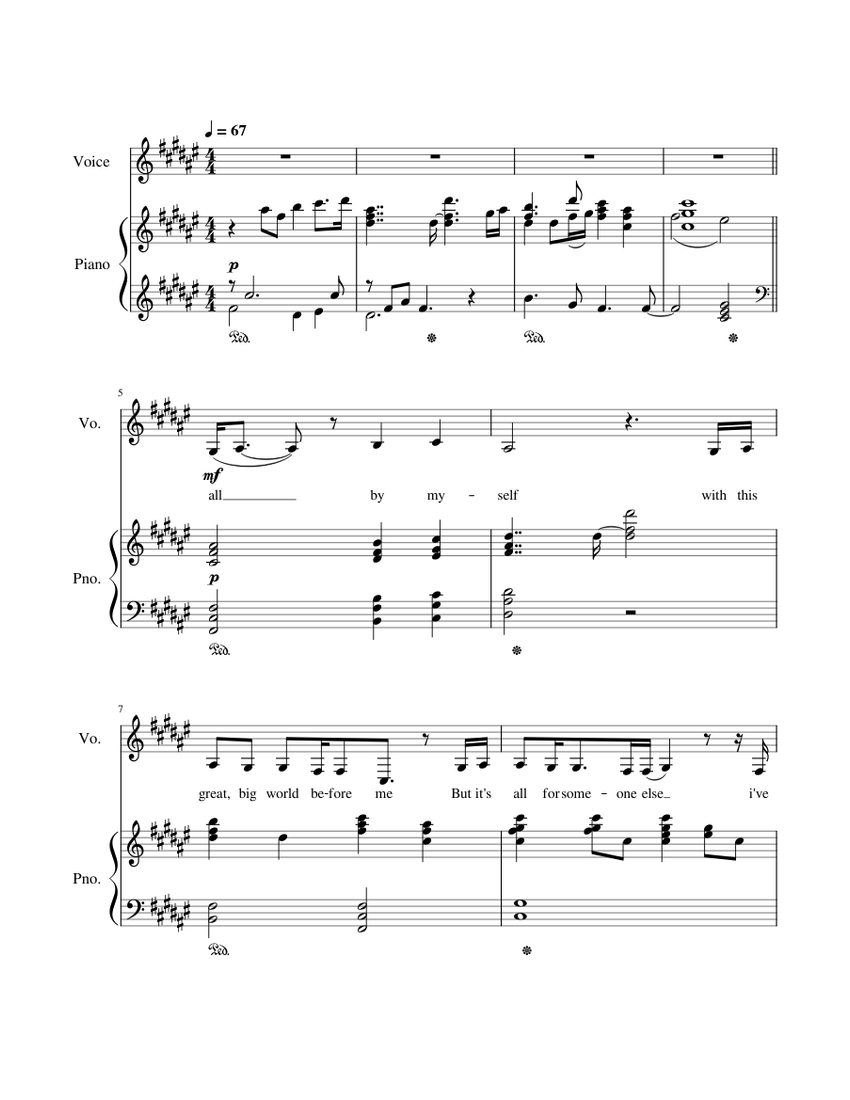 Husavik - Molly Sandén Sheet music for Piano, Vocals (Piano-Voice ...