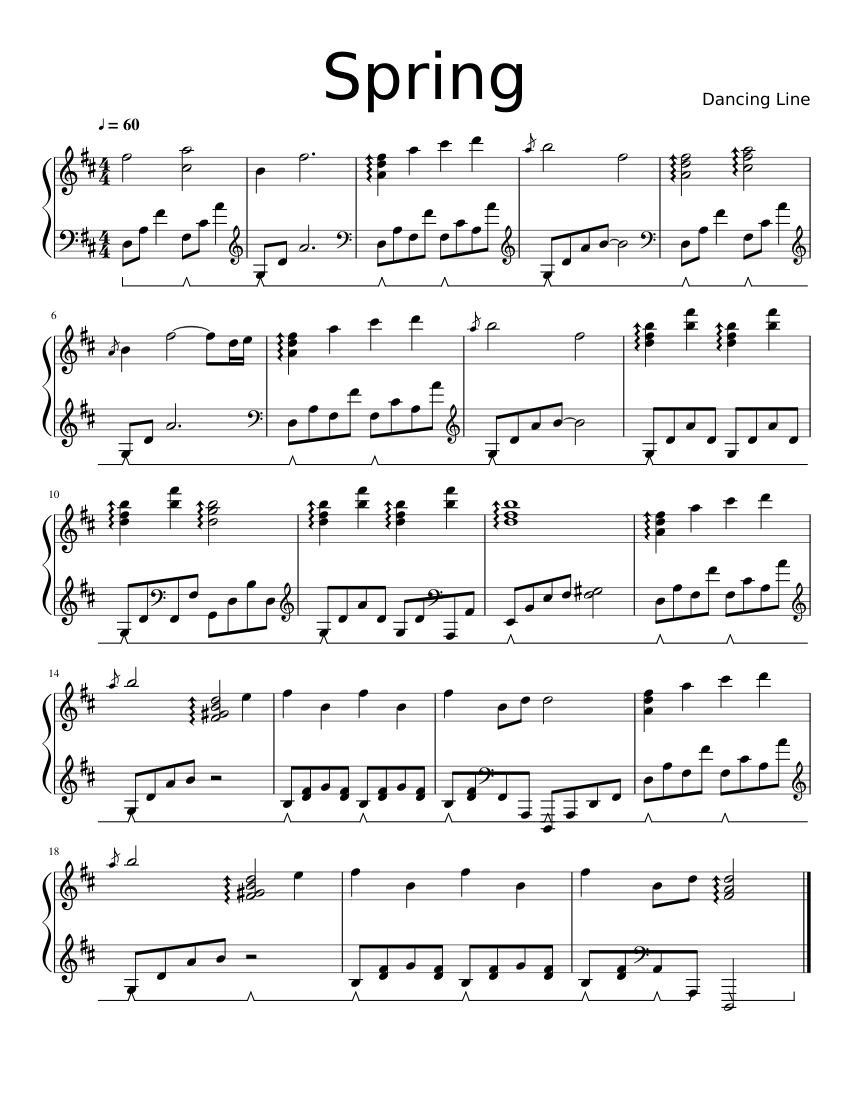 Spring Sheet music for Piano (Solo) Easy | Musescore.com