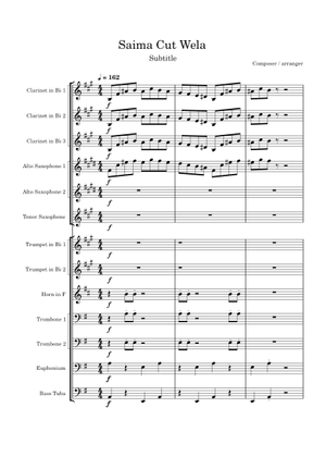 Saima Cut Wela Sheet Music for Trombone, Tuba, Saxophone alto ...