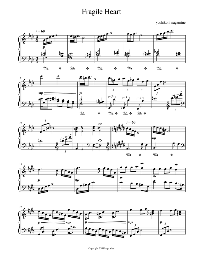 Fragile Heart Sheet Music for Piano (Solo) | MuseScore.com