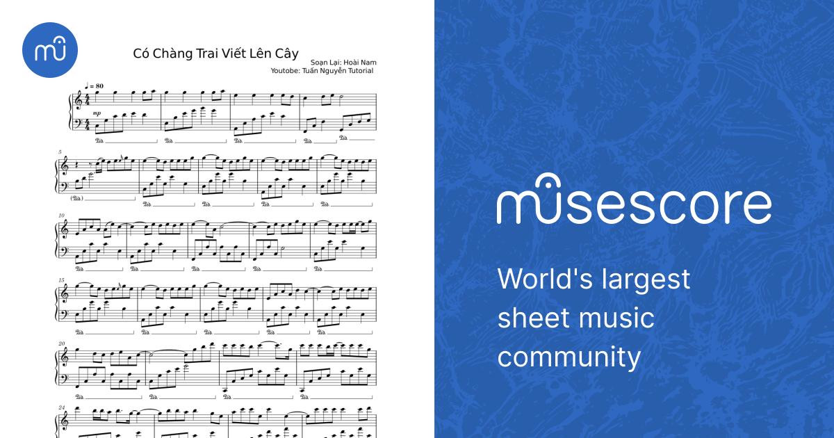 Có chàng trai viết lên cây - Phan Mạnh Quỳnh Sheet music for Piano ...
