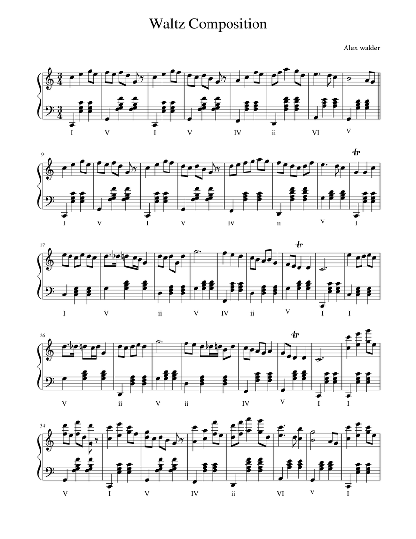 waltz_composition 8/2/22 Sheet music for Piano (Solo) Easy | Musescore.com