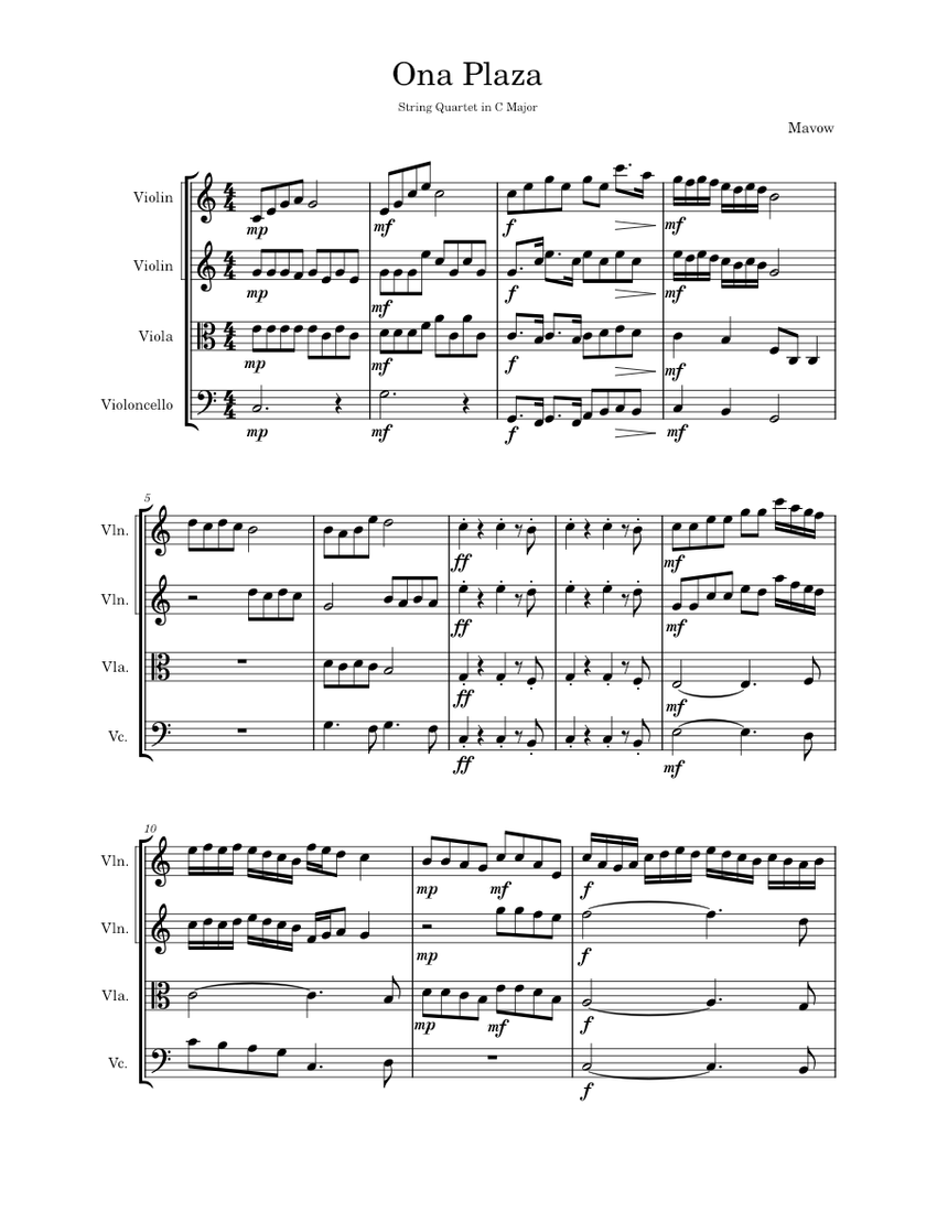 Ona Plaza - Mavow - piano tutorial