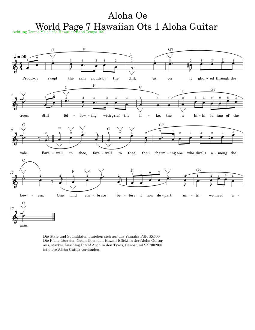 Aloha OesoloCdur100 Sheet music for Vibraphone (Solo) | Musescore.com