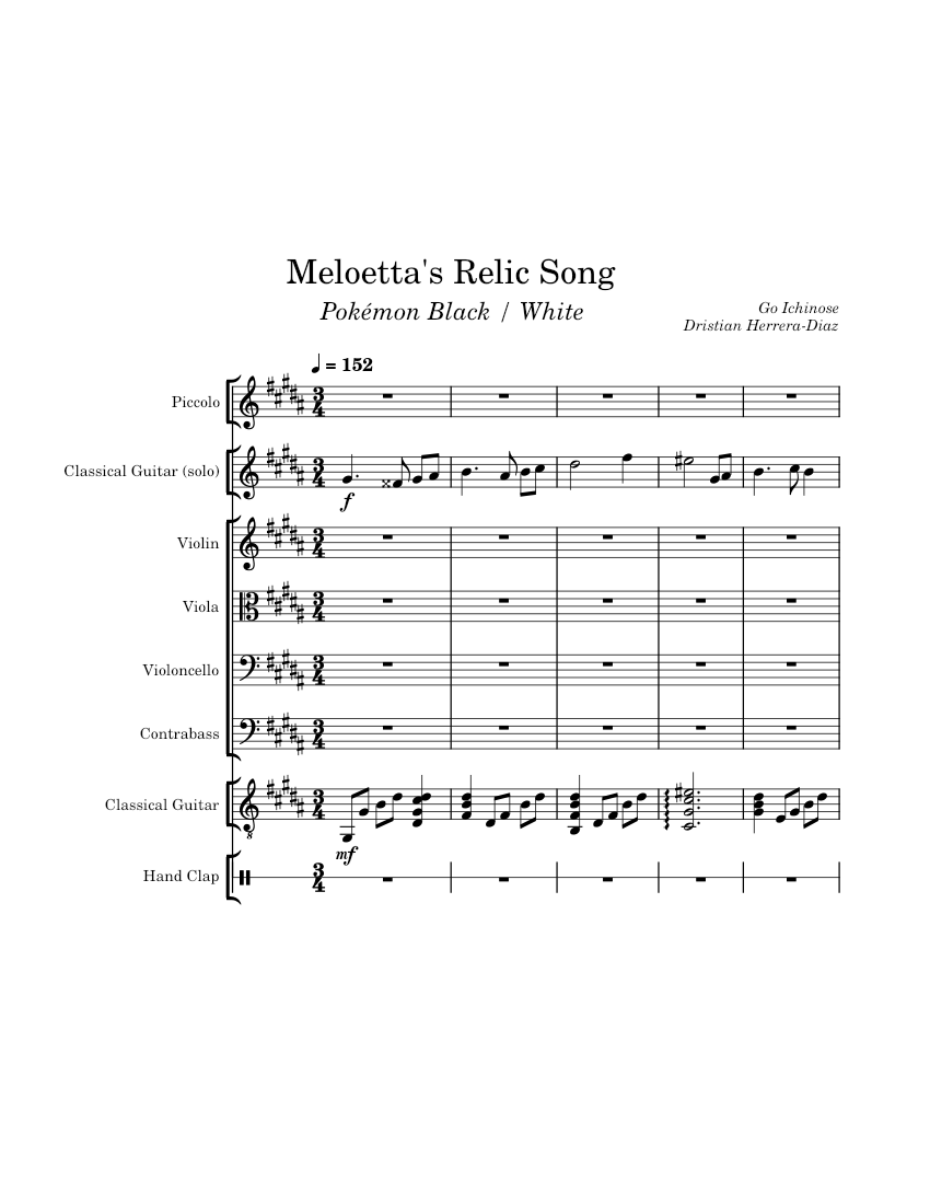 Meloetta's Relic Song - Pokémon Black / White Sheet music for Flute ...