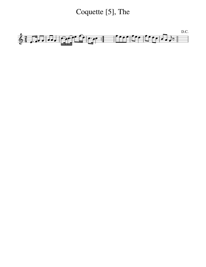 The Coquette Sheet music for Piano (Solo) | Musescore.com