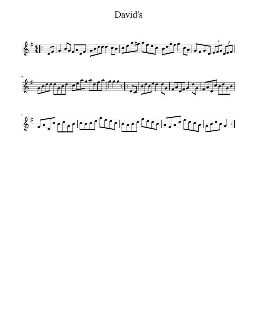 David's Sheet music for Piano (Solo) Easy | Musescore.com