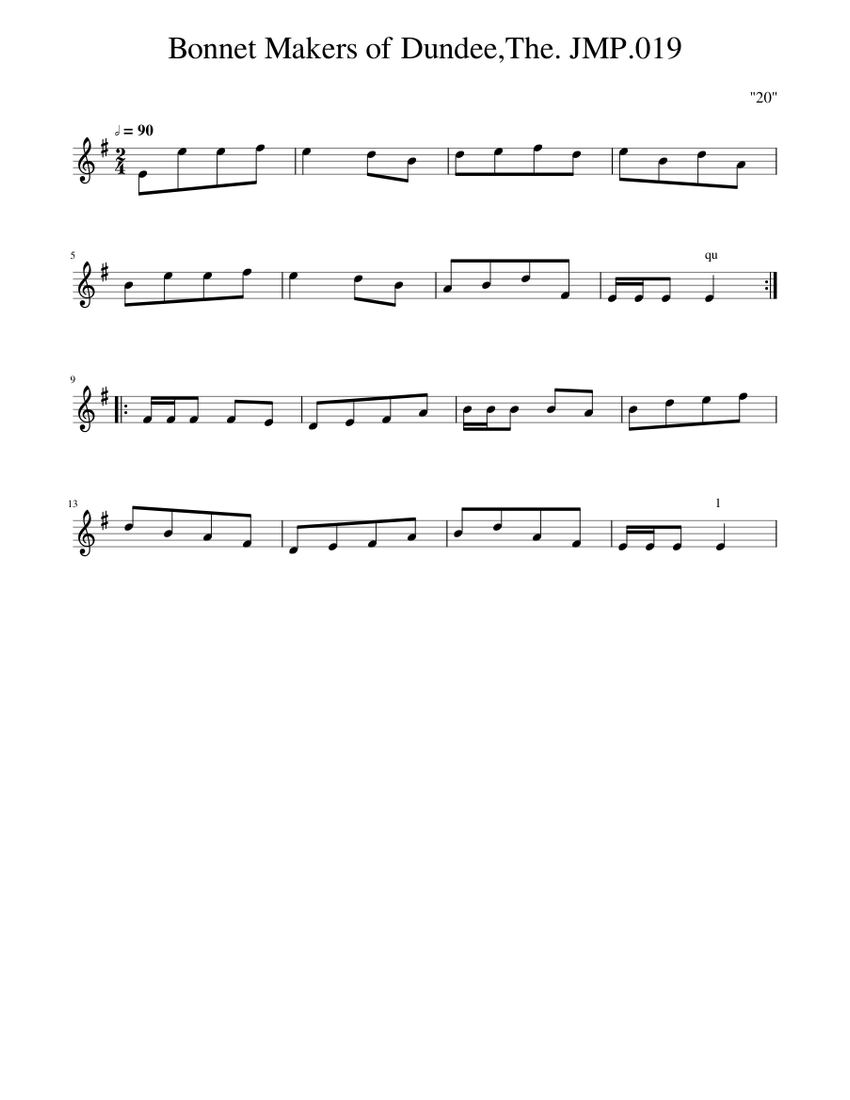 Bonnet Makers of Dundee,The. JMP.019 Sheet music for Piano (Solo ...