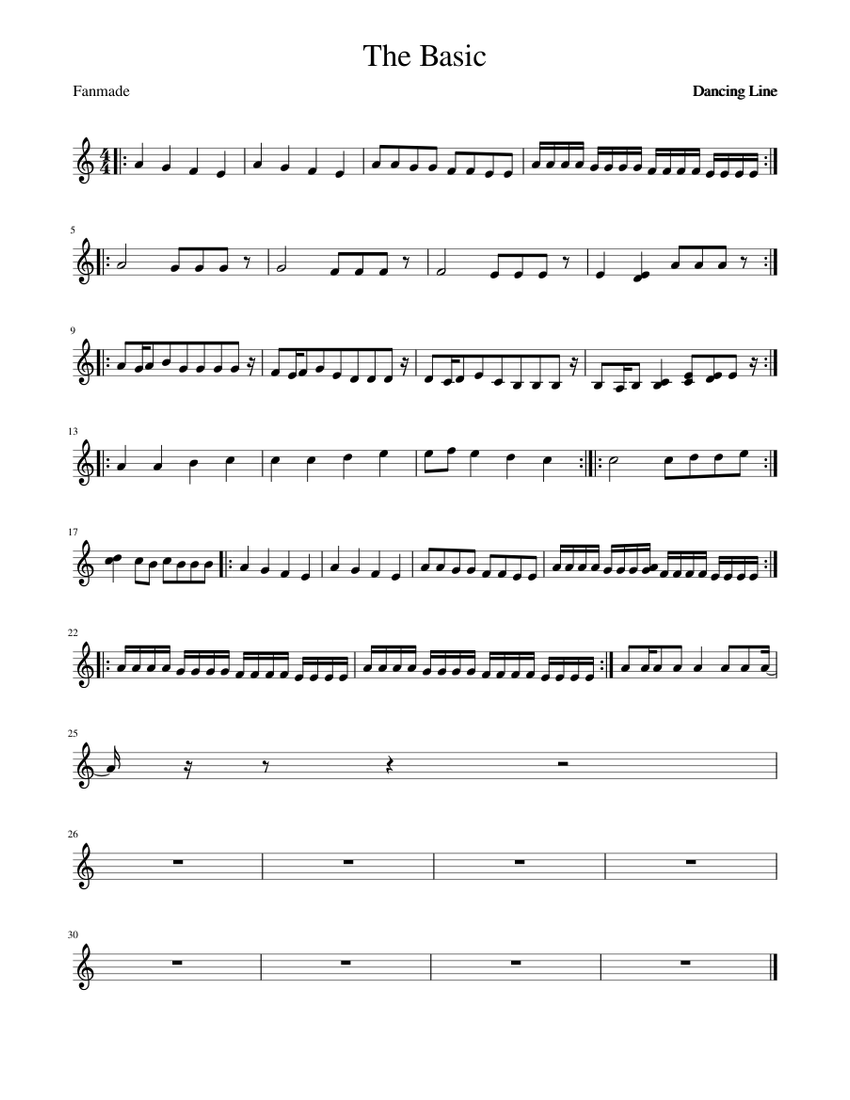 The Basic Sheet music for Piano (Solo) Easy | Musescore.com