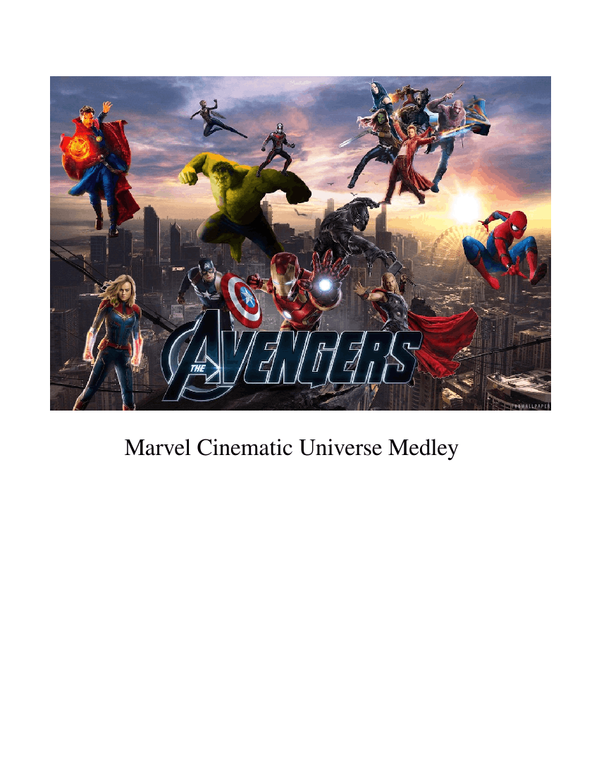 Marvel Cinematic Universe Medley (Updated) Sheet music for Piano ...