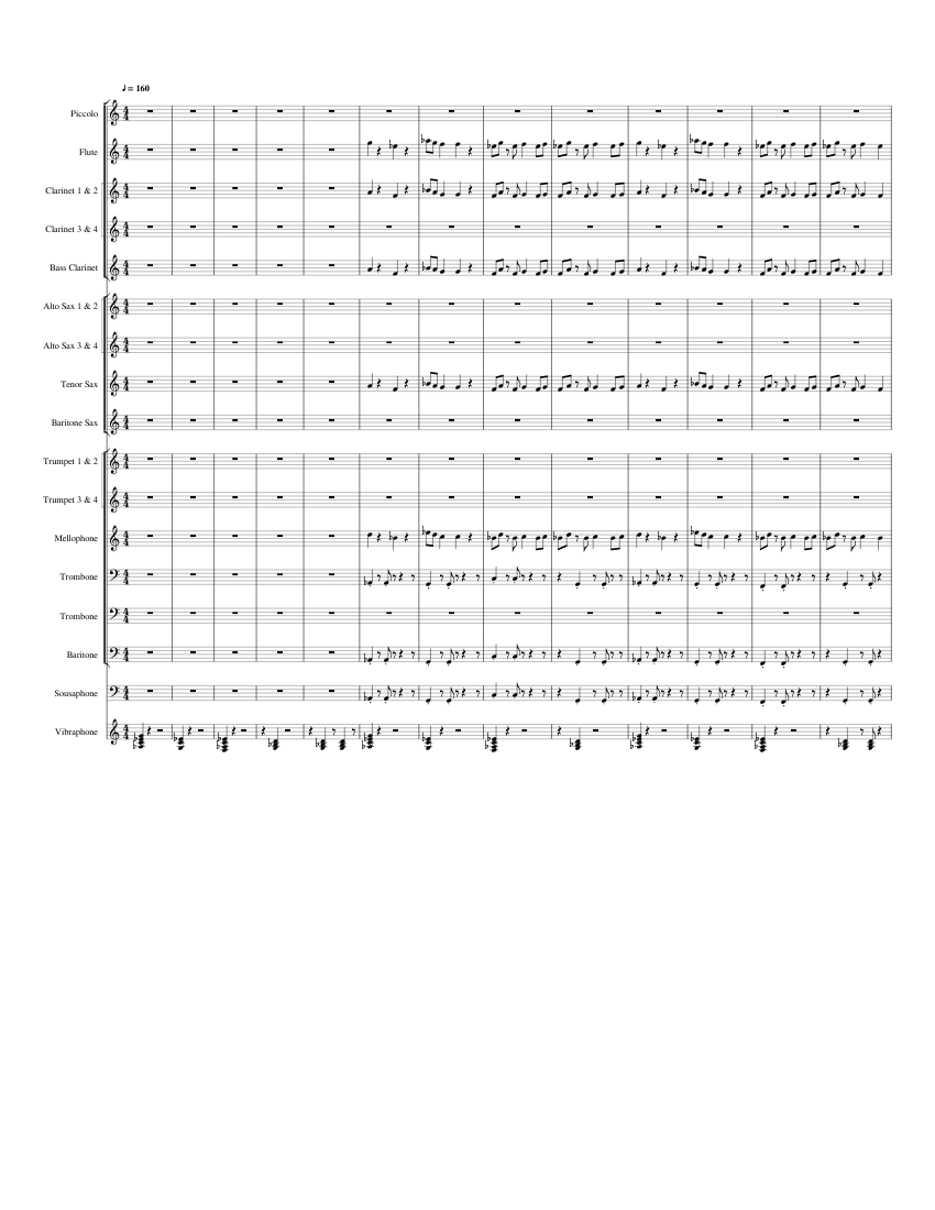 SAD Sheet music for Trombone, Tuba, Flute piccolo, Flute & more ...