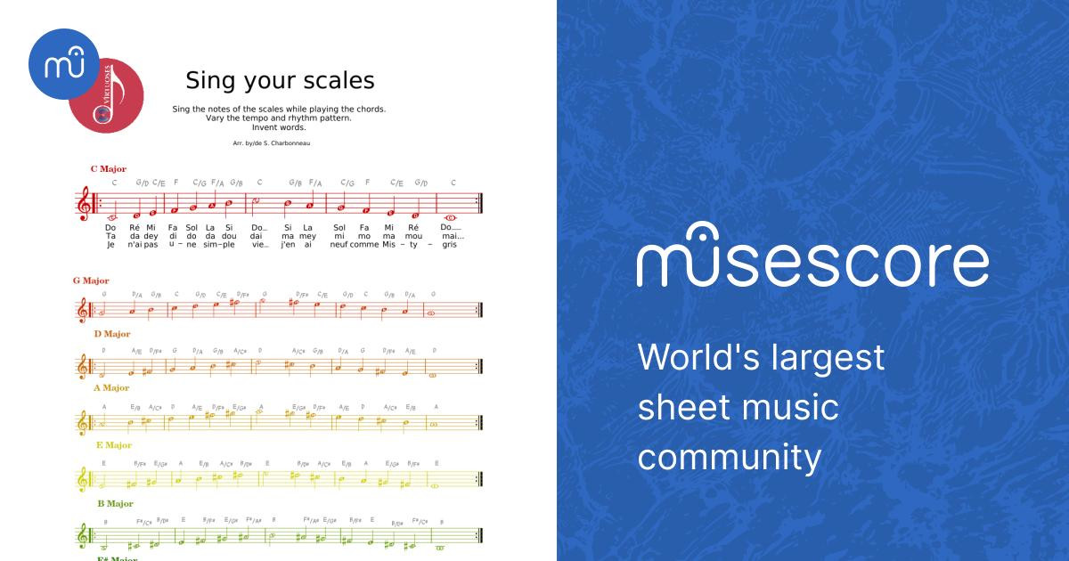 Sing your scales - piano & voice - Virtuoses Sheet Music with Chords ...
