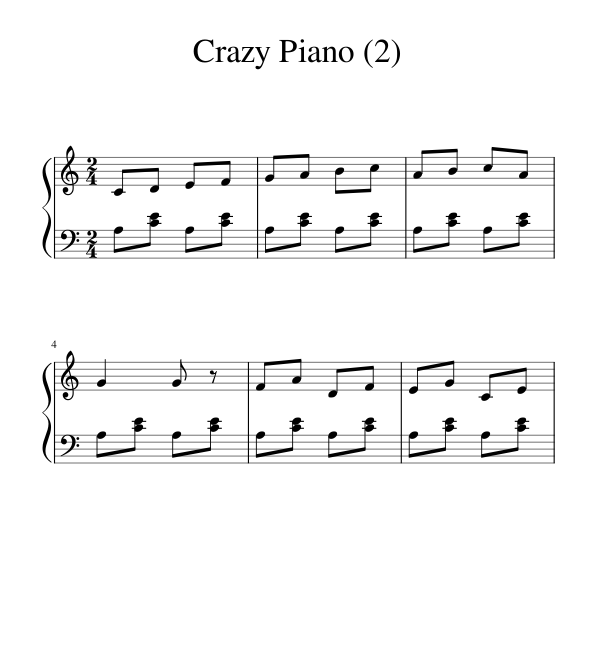 Crazy Piano Sheet music for Piano (Solo) | Musescore.com