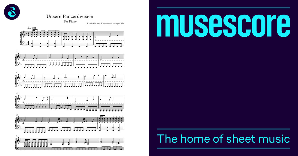 Unsere Panzerdivision Sheet Music for Piano (Solo) | MuseScore.com