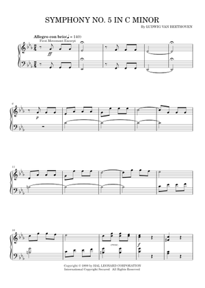 Play Official version of Symphony No.5, Op.67 Sheet Music by Ludwig Van ...