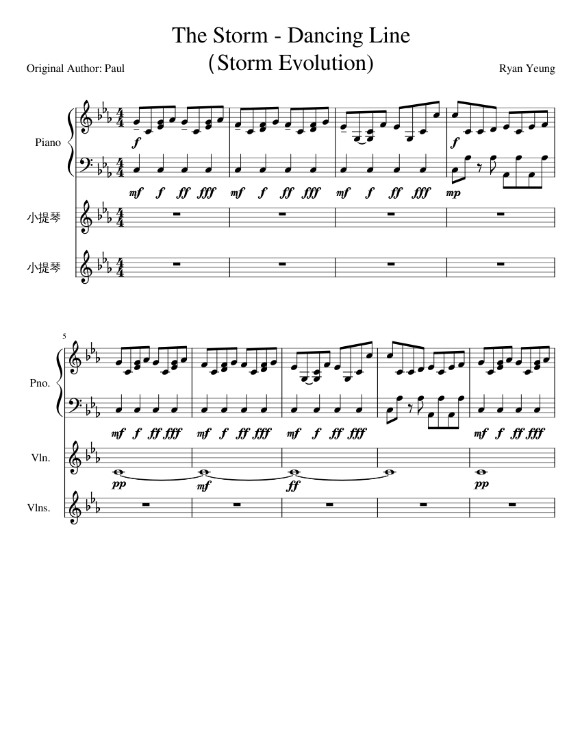 Dancing Line - The Storm (The Storm Evolution) Sheet music for Piano ...