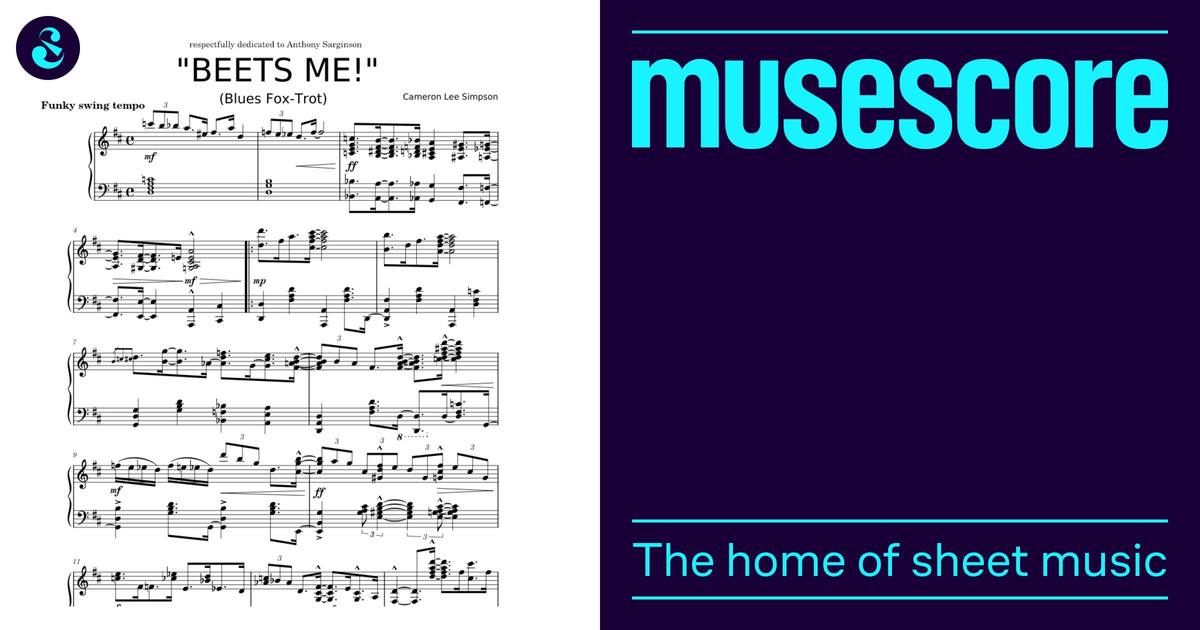 Beets Me! Sheet music for Piano (Solo) | Musescore.com