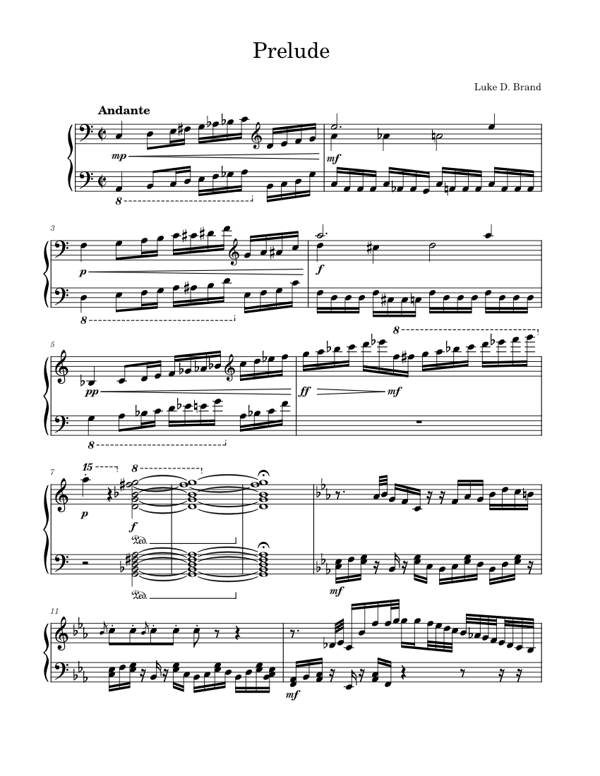 A Prelude Sheet music for Piano (Solo) | Musescore.com