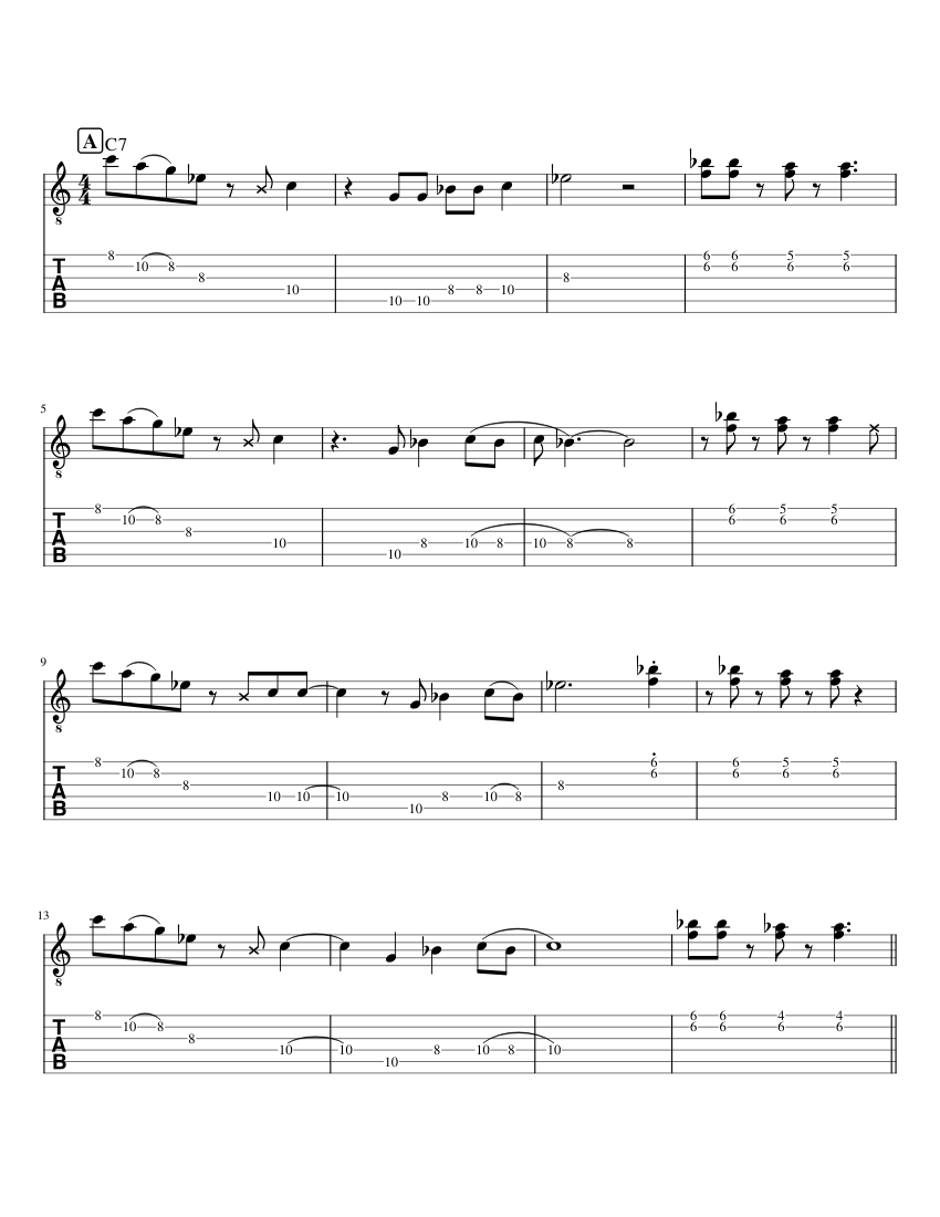 Cissy Strut - John Scofield Sheet Music and Tab with Chords for Guitar ...