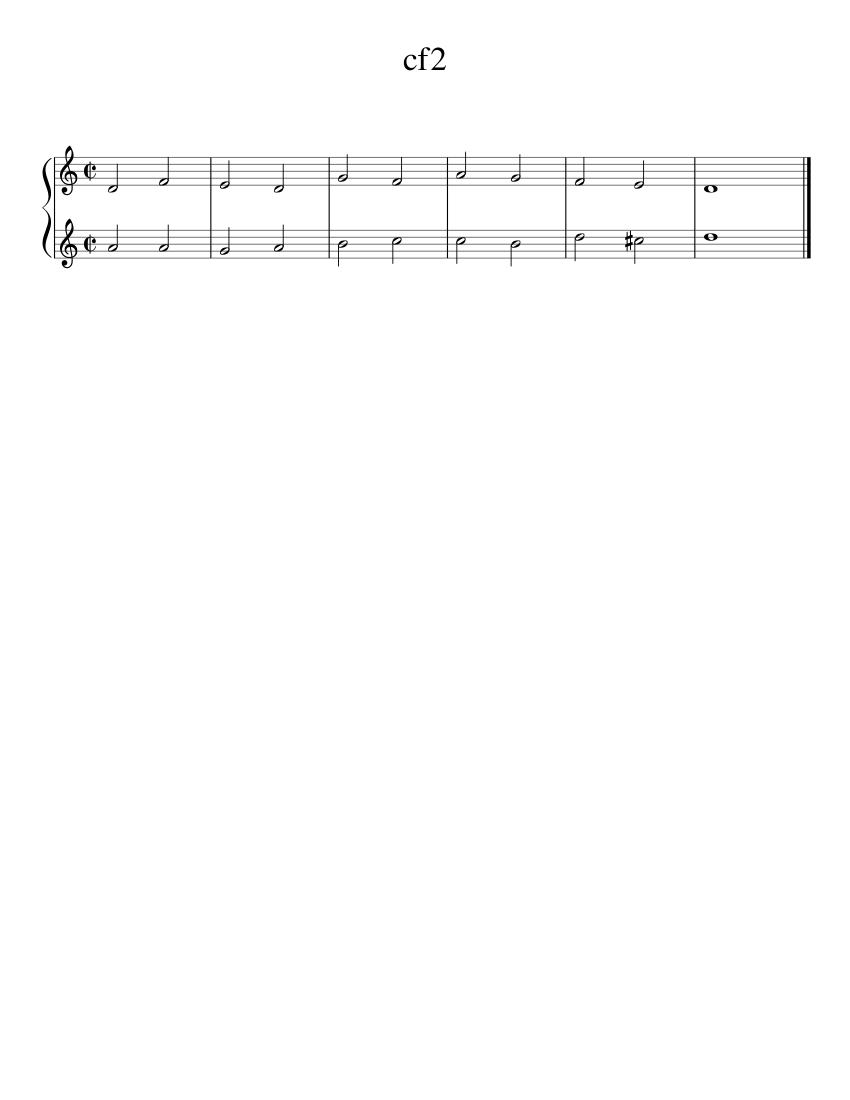 cf Sheet music for Piano (Solo) | Musescore.com