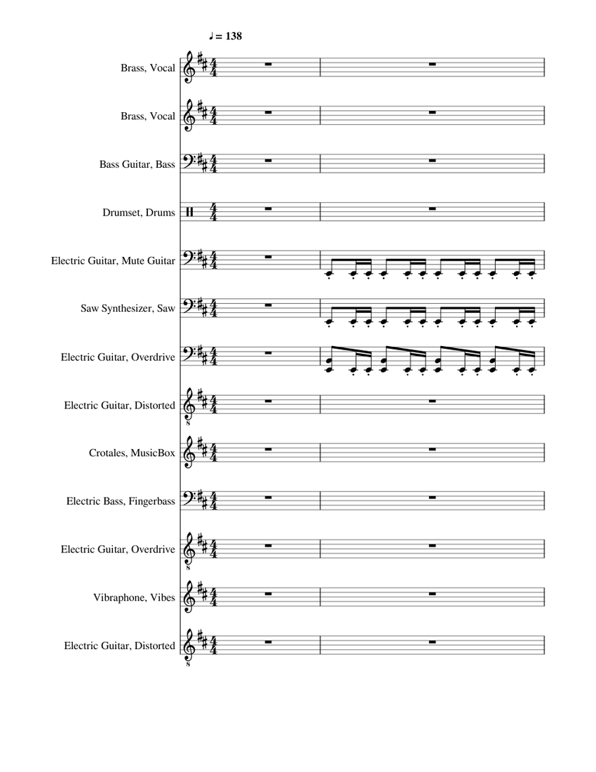 Heart - Barracuda Sheet Music for Vibraphone, Guitar, Bass guitar, Drum ...