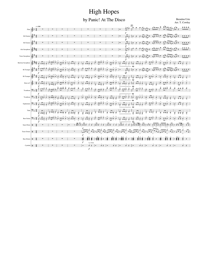 High Hopes by Panic at The Disco - Marching Band Sheet music for ...