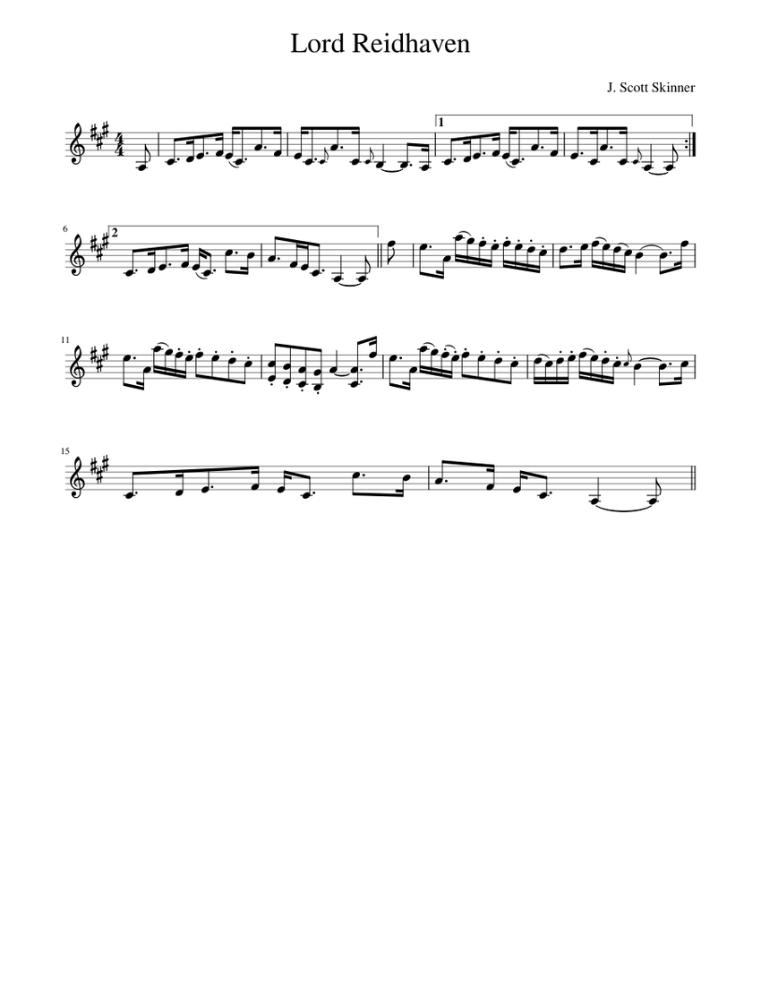 Lord Reidhaven Sheet music for Piano (Solo) Easy | Musescore.com