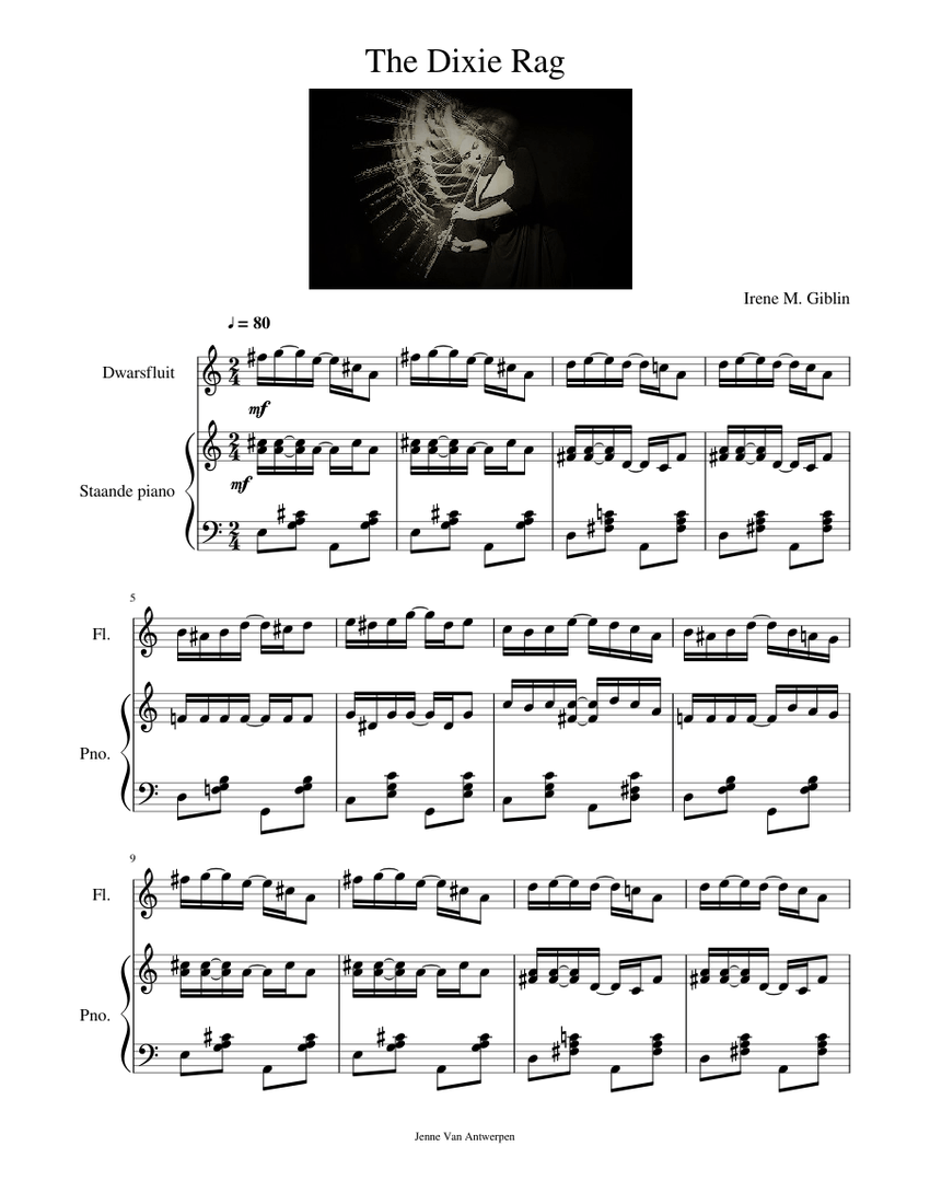 The Dixie Rag Sheet music for Piano, Flute (Solo) | Musescore.com
