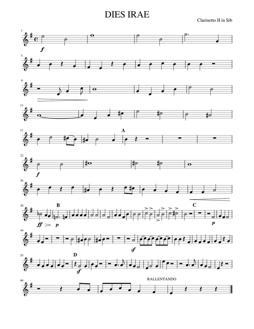 Dies irae Sheet Music for Piano (Solo) Easy | MuseScore.com