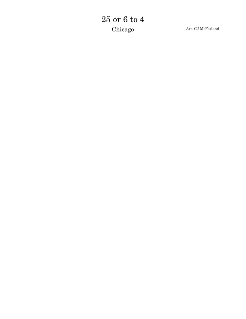 25 or 6 to 4 – Chicago Sheet music for Trombone, Flute piccolo, Flute, Clarinet in b-flat & more ...