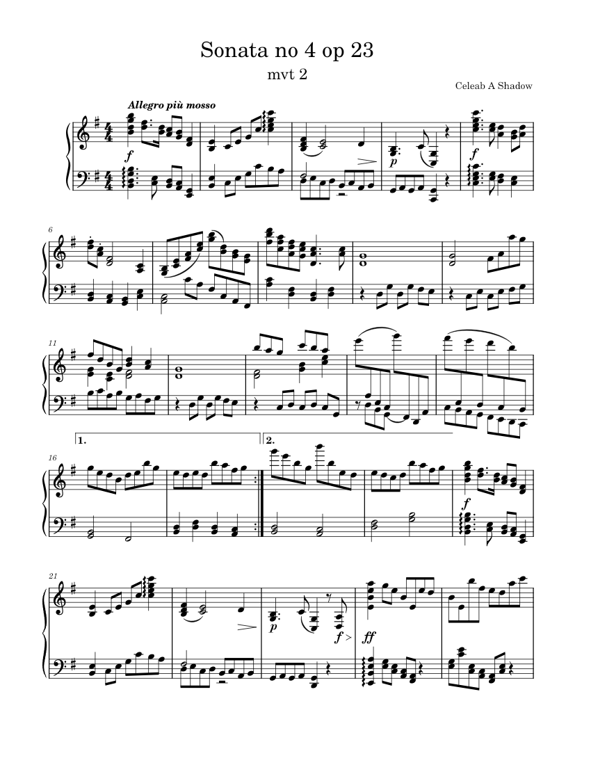 Sonata no 4 op 23 mvt 2 - piano tutorial