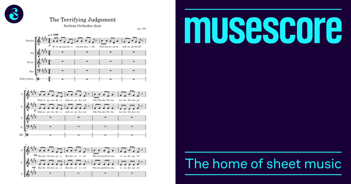 The Terrifying judgement Sheet Music for Strings group, Synthesizer ...