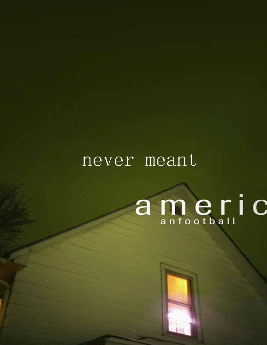 American Football - Never Meant Sheet Music for Piano, Vocals ...