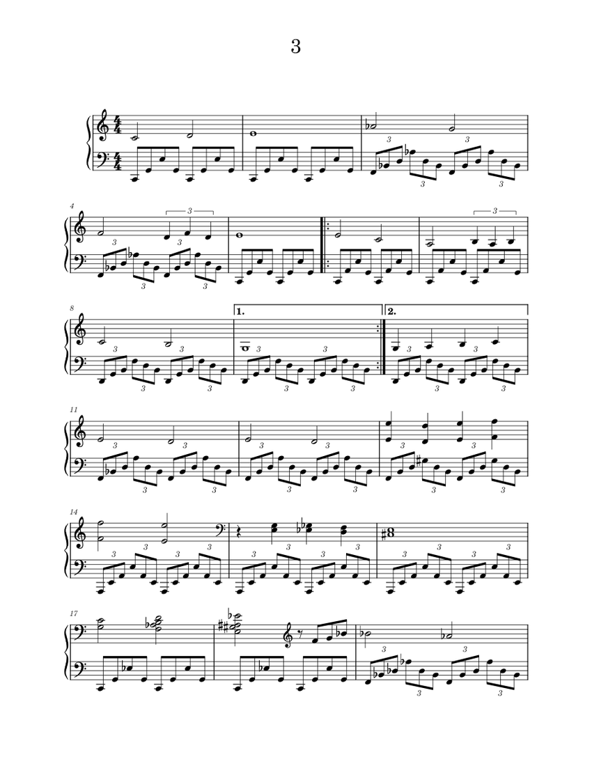 3 Sheet music for Piano (Solo) Easy | Musescore.com