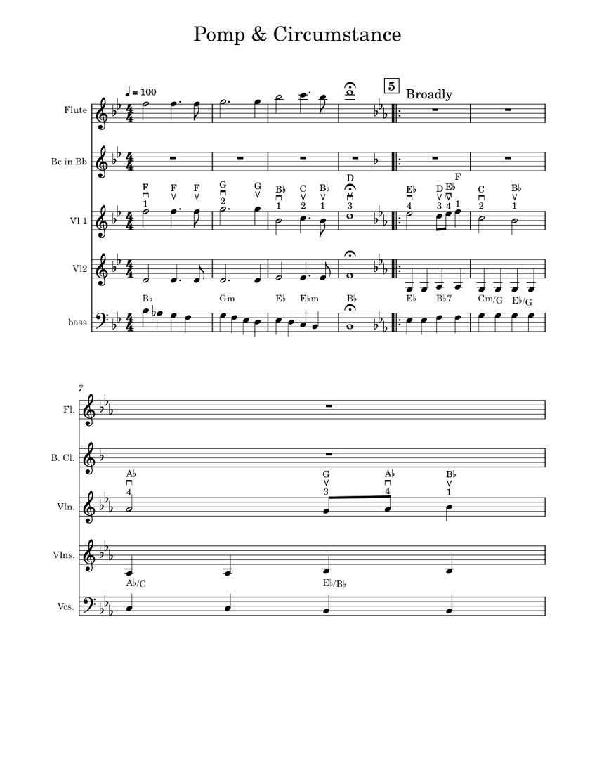 Pomp and Circumstance March No.1, Op.39 No.1 – Edward Elgar Sheet music ...