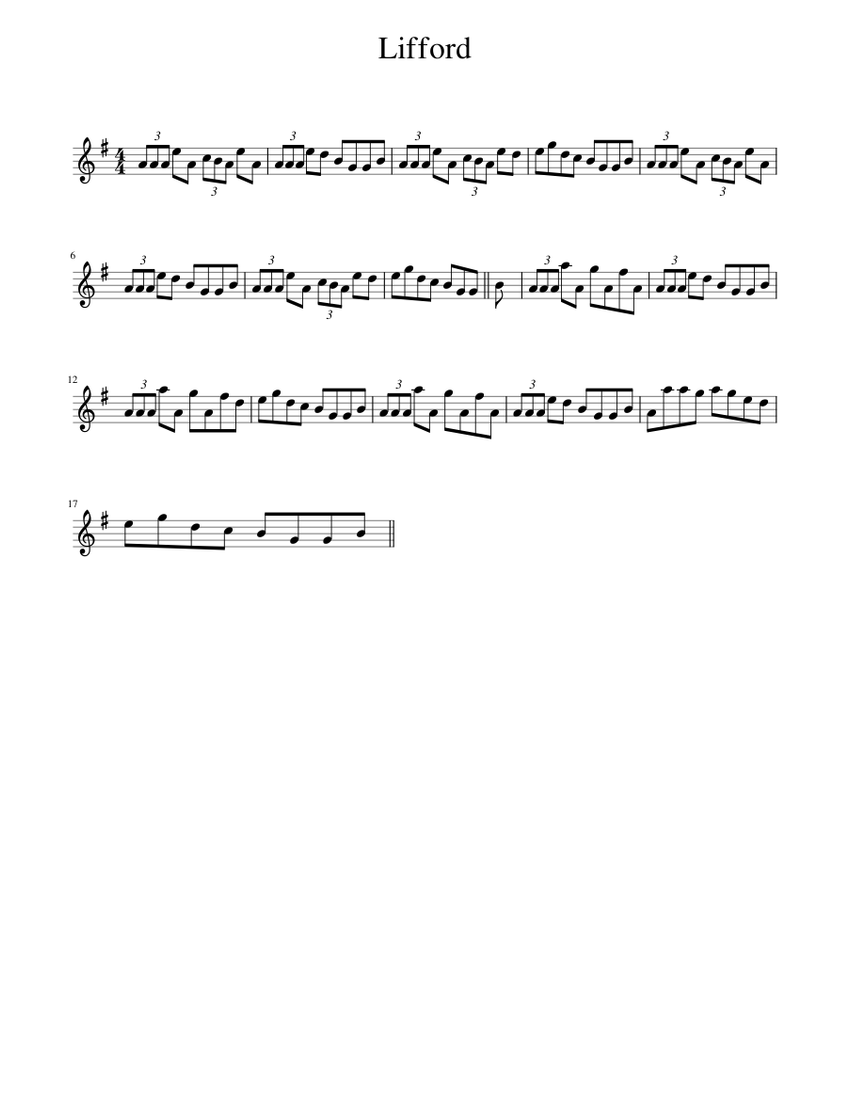 Lifford Sheet music for Piano (Solo) Easy | Musescore.com