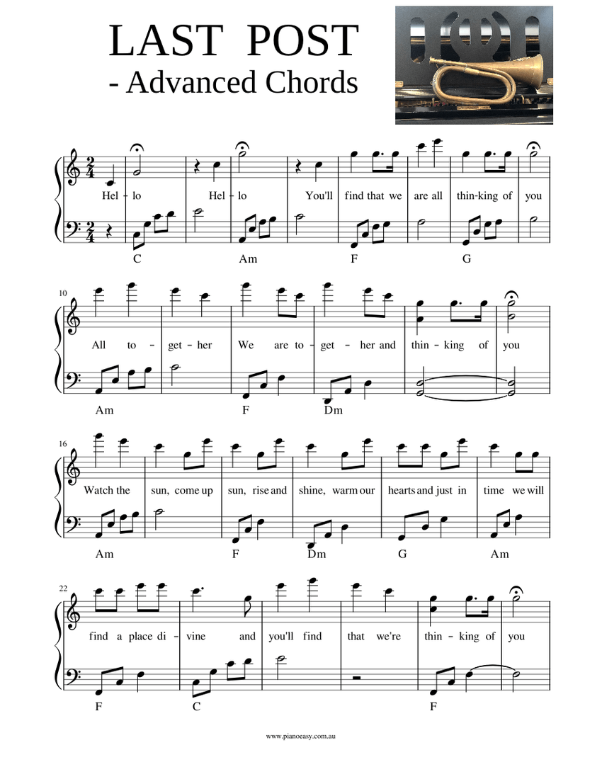 LAST POST - With More Lyrical Arrangement and Lyrics by A. Pearton ...