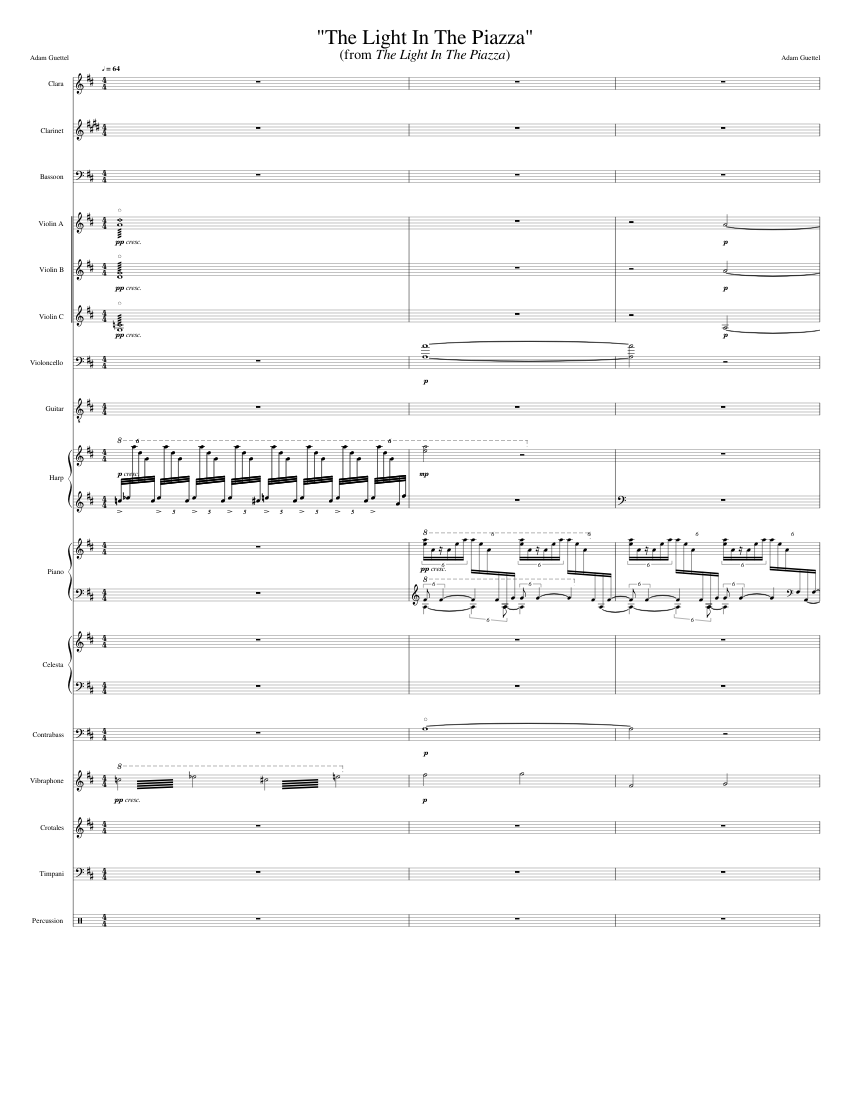 "The Light In The Piazza" (from The Light In The Piazza) Sheet Music ...