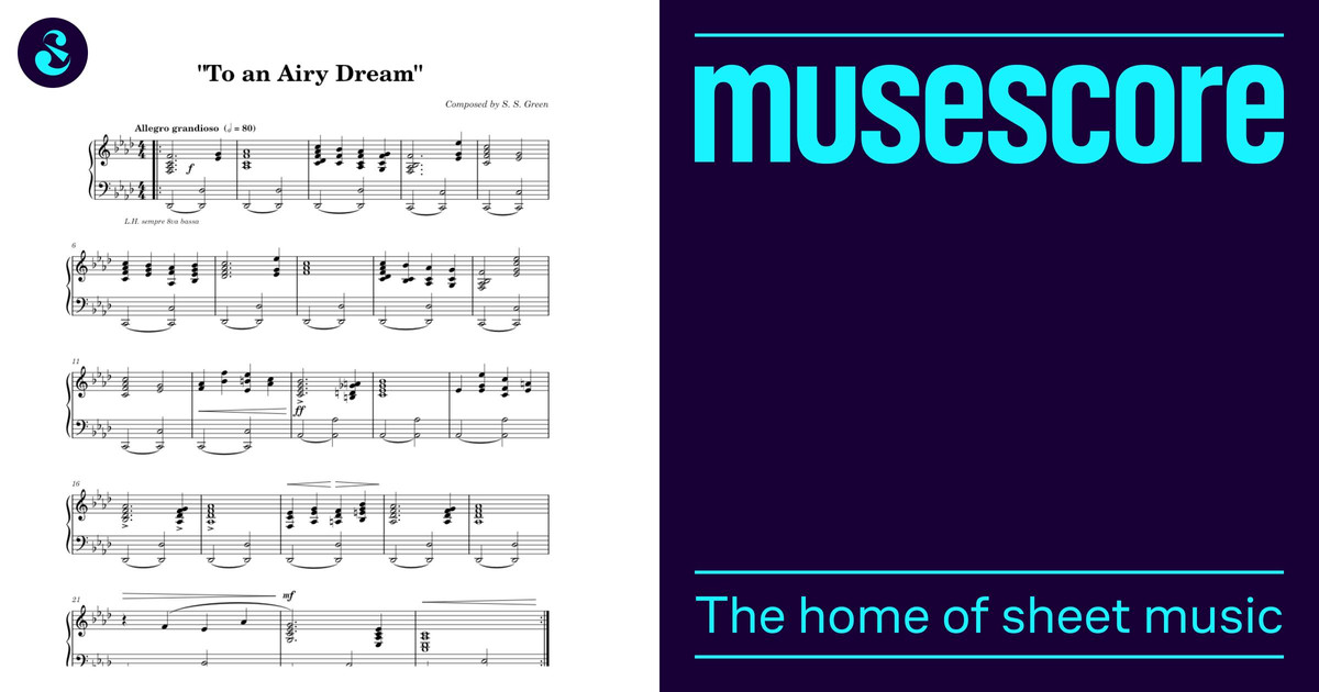 To an Airy Dream by Edward Alexandre Rivière Sheet music for Piano ...