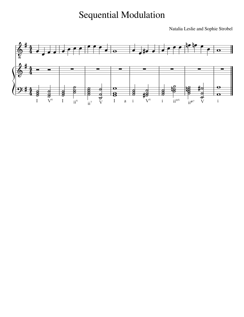 Sequential Modulation Sheet music for Piano, Vocals (Piano-Voice ...