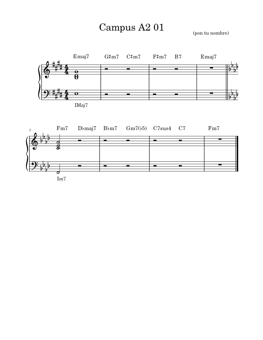 Campus A2 01 Sheet music for Piano (Solo) Easy | Musescore.com