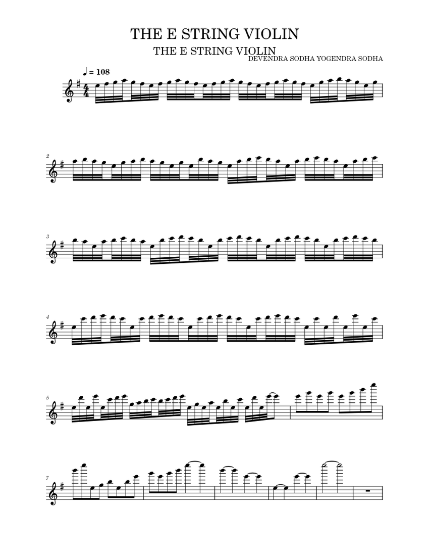 THE E STRING VIOLIN.mscz5.mscz7.mscz10 Sheet music for Piano (Solo ...