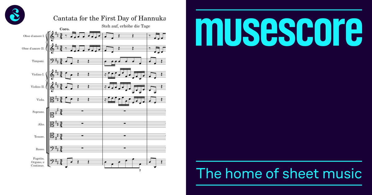 Cantata for the First Day of Hannukah - Chorus – Haydn Schlinger Sheet ...
