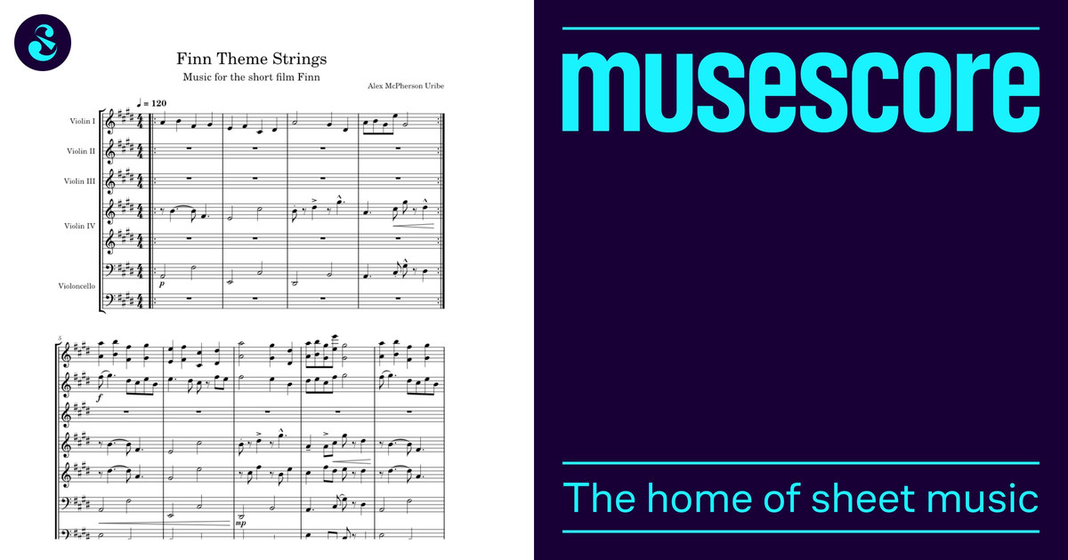 Finn theme 2 – AlexTriedLife Sheet music for Violin, Cello (Mixed ...