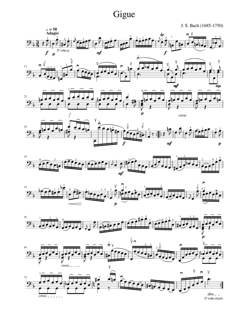 Gigue Sheet music for Piano (Solo) Easy | Musescore.com