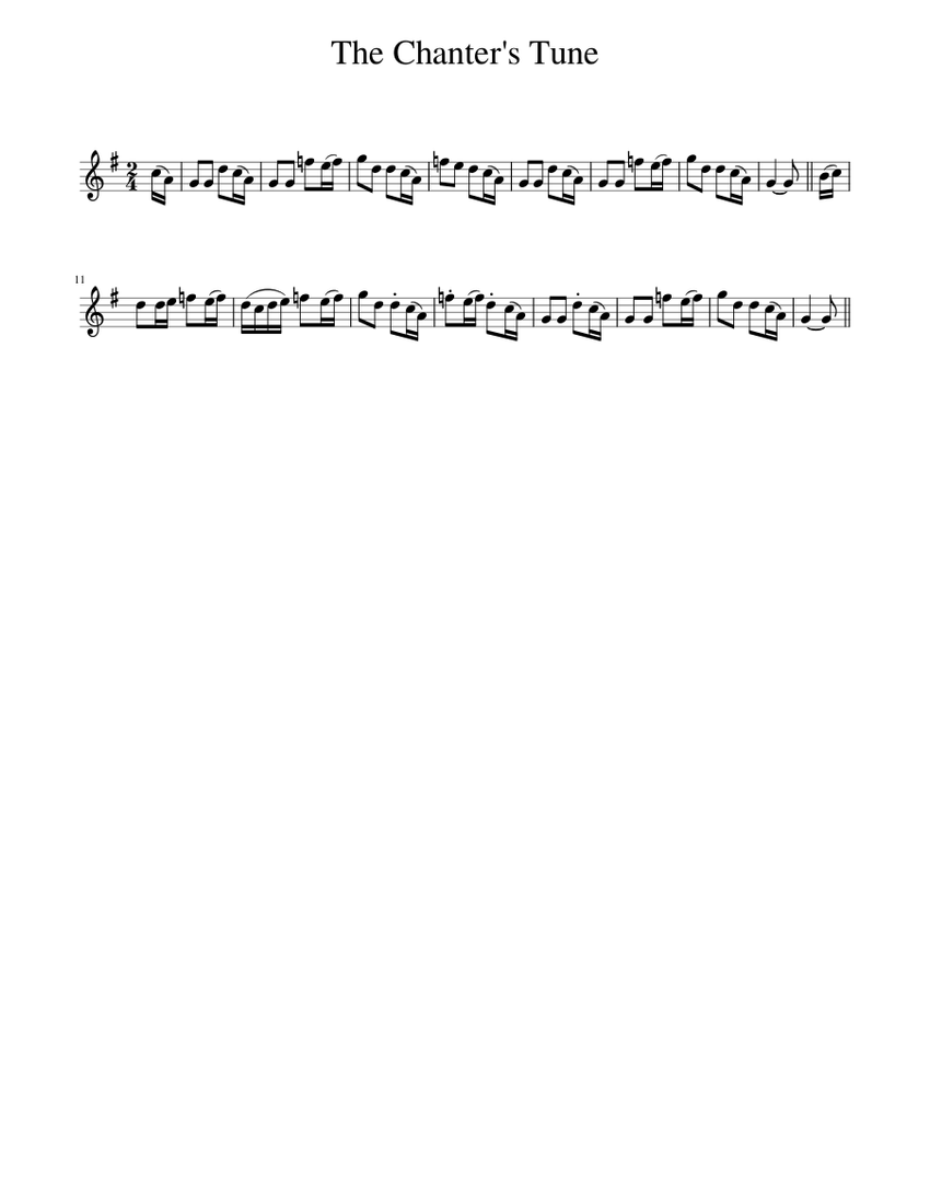 The Chanter's Tune Sheet Music for Piano (Solo) Easy | MuseScore.com