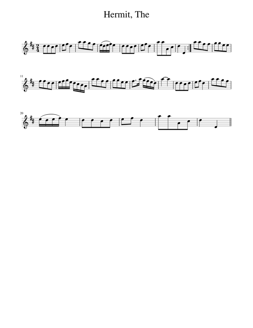 The Hermit Sheet music for Piano (Solo) Easy | Musescore.com