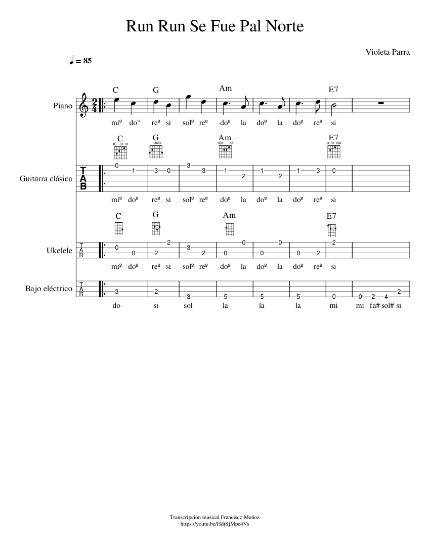 Run run se fue pal norte – Violeta Parra Run Run Se Fue Pal Norte ...