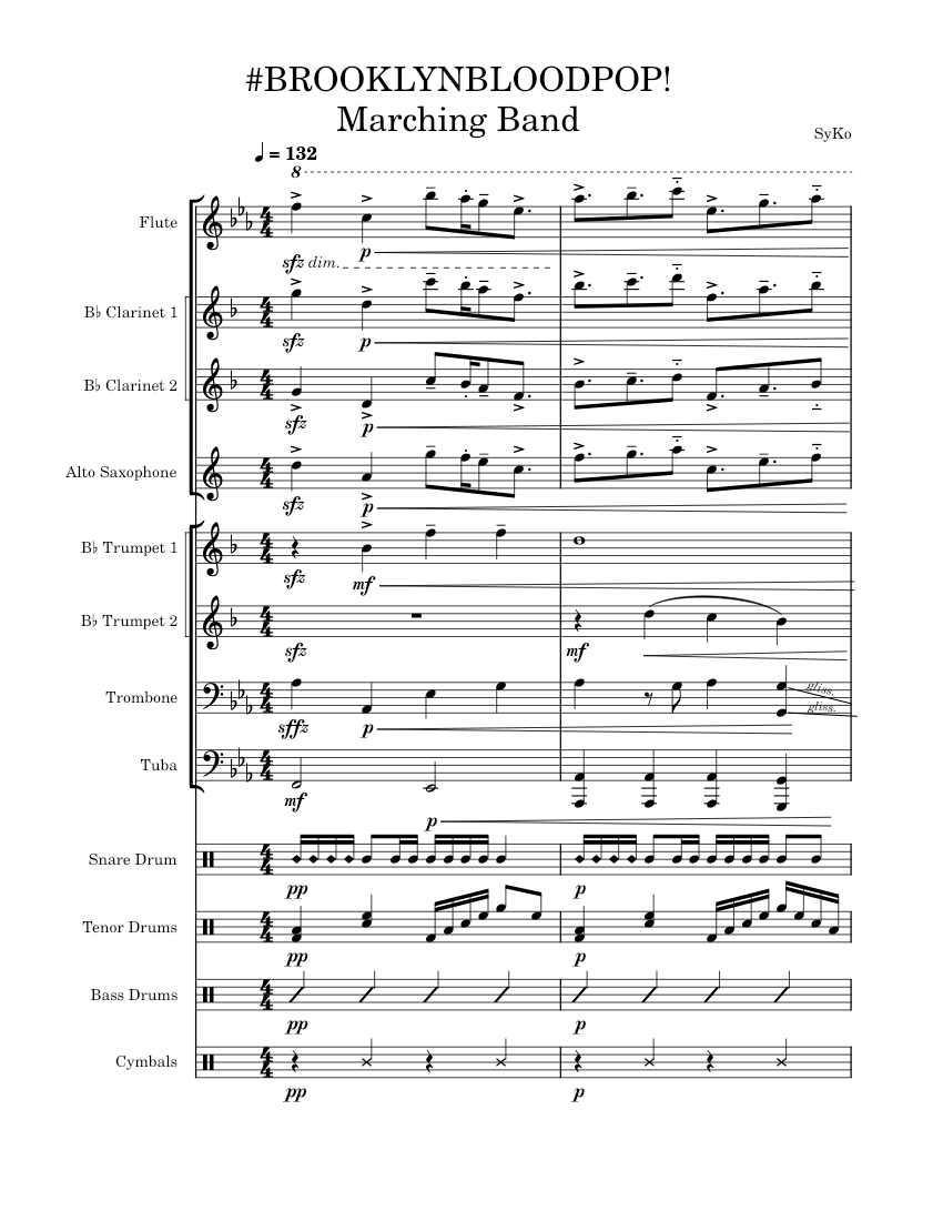 #BrooklynBloodPop! – Syko Brooklyn Blood Pop Sheet Music for Trombone ...