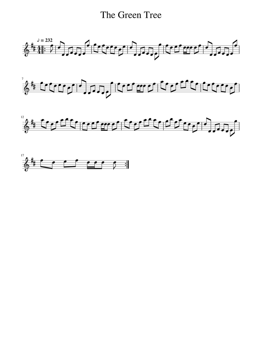 The Green Tree Sheet music for Piano (Solo) | Musescore.com